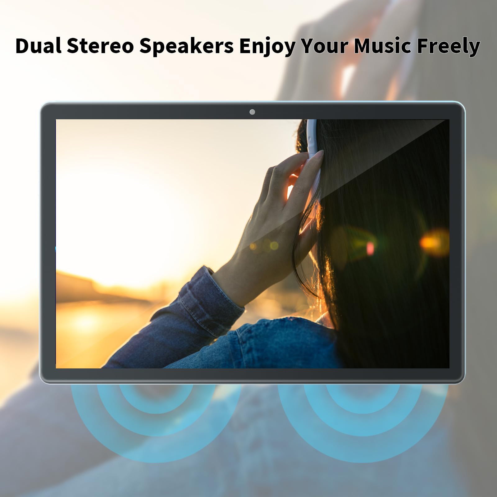 WXUNJA Android 13 Tablets, 10.1 Inch Tablet 64GB ROM 4GB (2GB+2GB) RAM Quad-Core Processor 6000mAh Battery, 1280x800 IPS HD Touchscreen 5MP+8MP Camera, Bluetooth,WiFi GPS FM (Blue)
