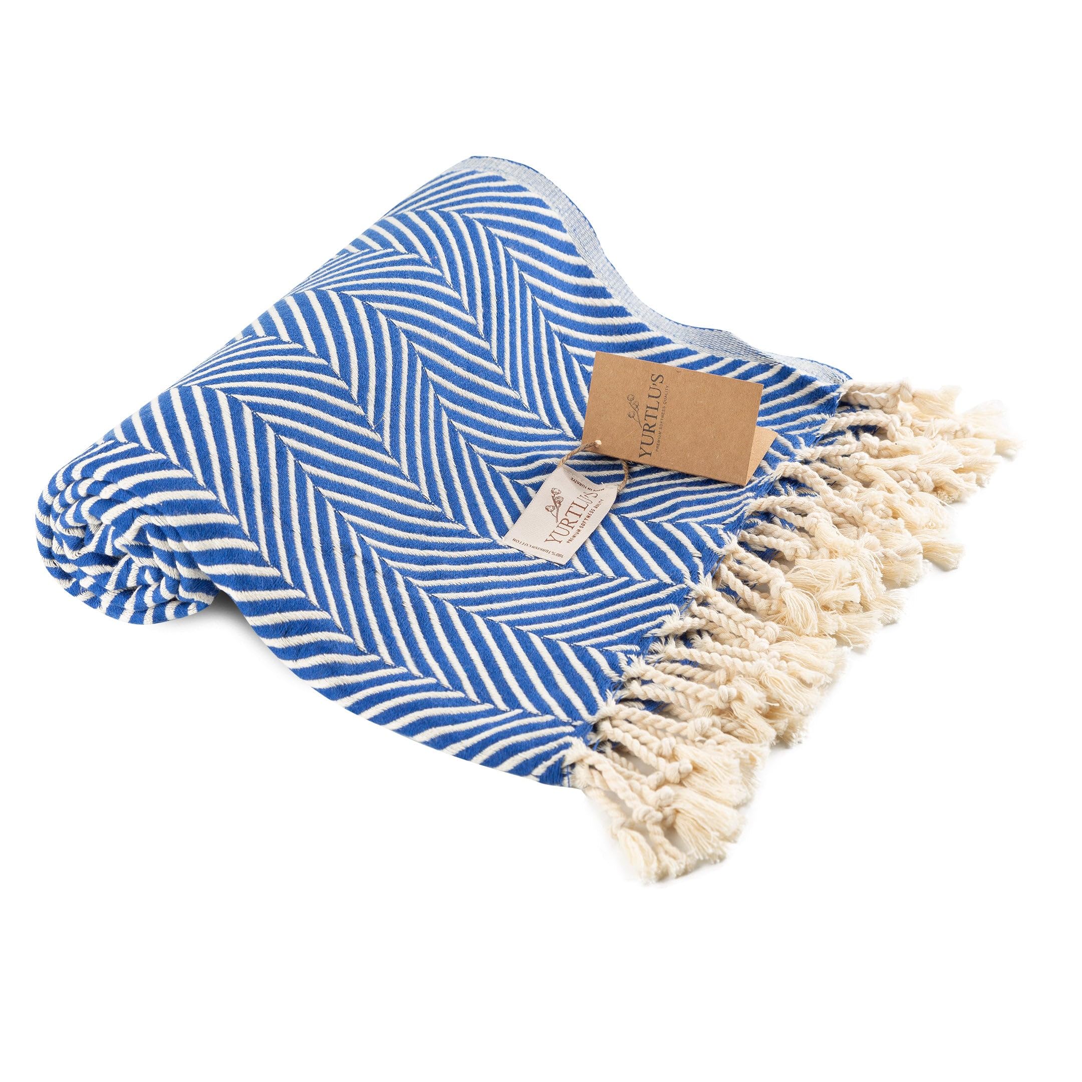 YURTLU'S Set of 12 Turkish Beach Towel Pre-Washed 38"x72" Quick Dry and Highly Absorbent Oversized Sand-Free Stylish and Versatile for Beach, Spa, and Home Light 100% Cotton Peshtemal