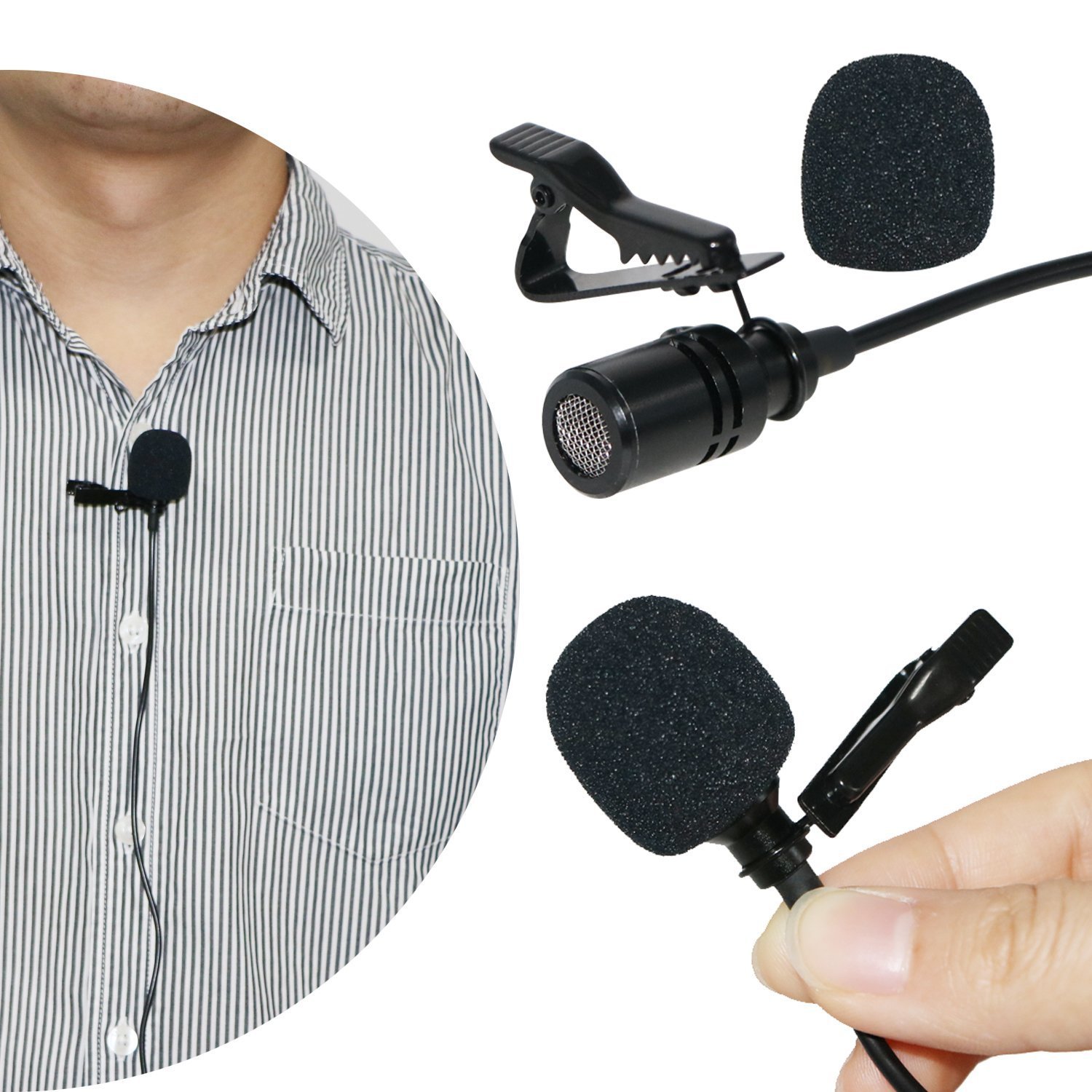 WinBridge Portable Collar Clip Microphone 3.5mm Audio Compatible with All WinBridge Voice Amplifiers S6