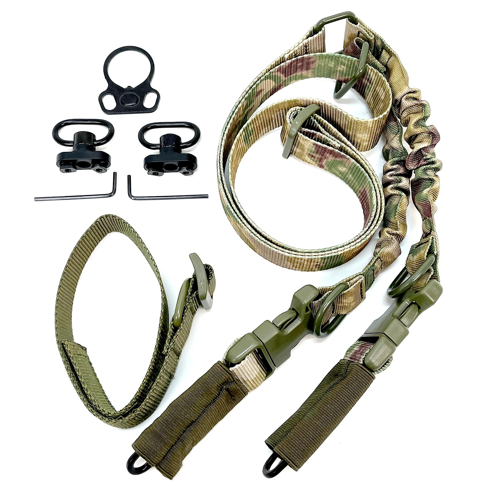 Tactical Two-Point Lanyard with QD Lanyard for Quick Adjustment and Installation, Slingshot with Quick Release Accessories