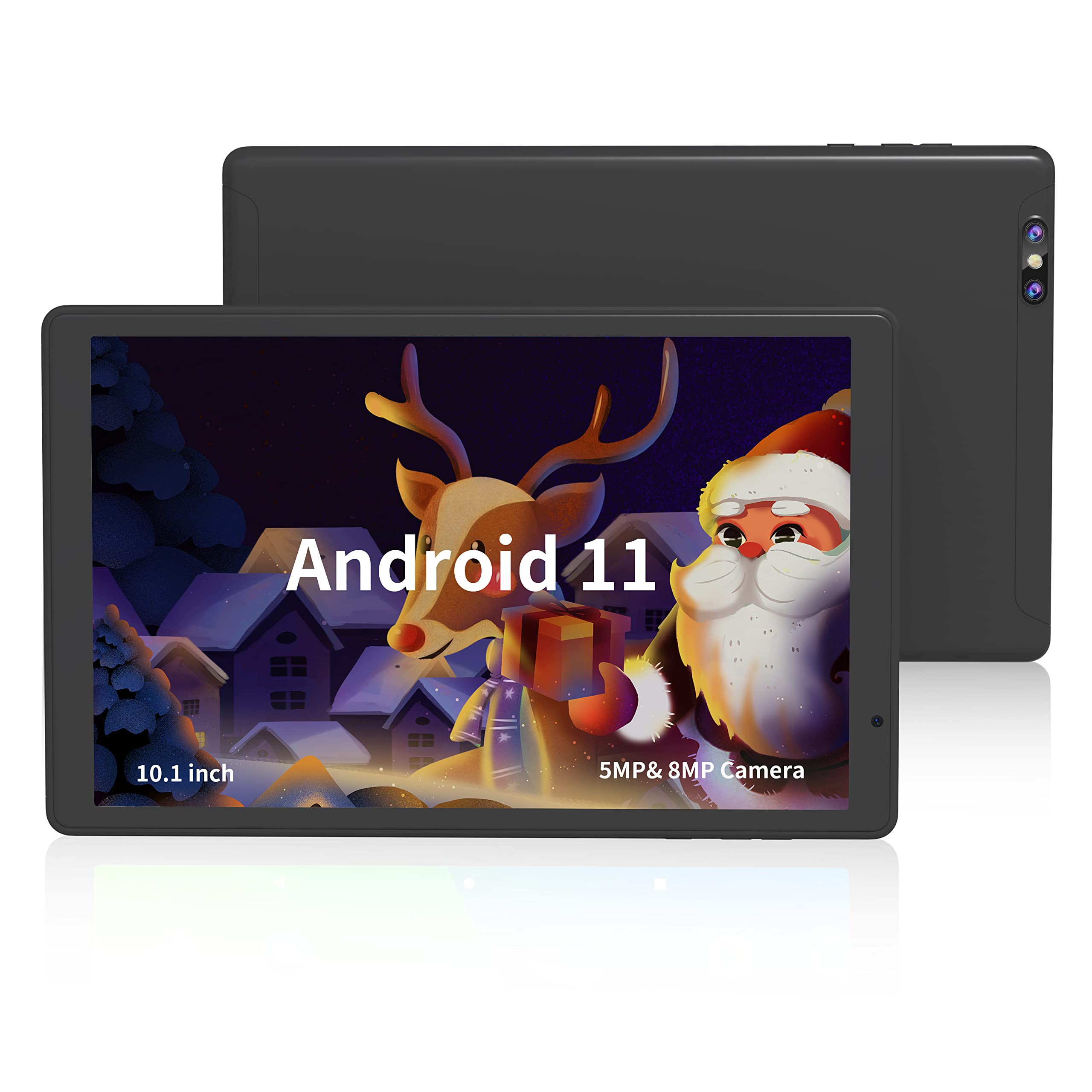Tibuta Tablet 10 inch Android 11 Tablet, 2GB RAM 32GB ROM, Quad Core Processor,1280 * 800 IPS HD Screen, 5.0MP Front and 8.0 MP Rear Dual Camera Tablet, 5G Wi-Fi Tablet, 6000mAh Battery,Black