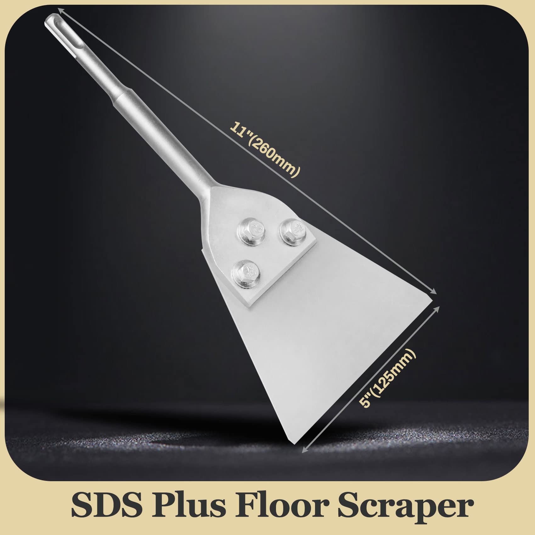 Singry SDS Plus Floor Scraper Tool,5 Inch X 11 Inch Tile Removal Chisel Tool,SDS Scraper,Mortar Removal and Laminate Floor and Laminate Glue Removal