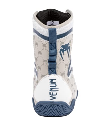 Venum Elite Evo Monogram Boxing Shoes - White/Blue