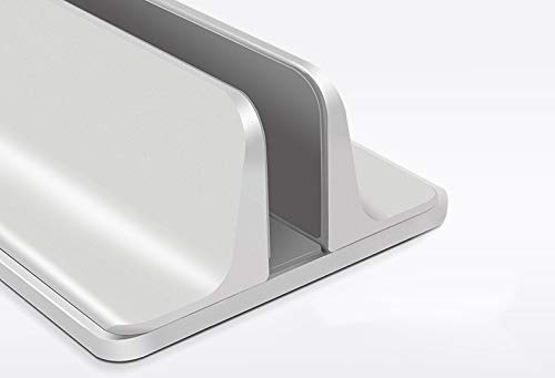 Vertical Laptop Stand, Desktop Stand, Adjustable Laptop Holder with Adjustable Dock Size,Anodized Aluminum Alloy,Three Sides of Silicone Scratch Proof It is Suitable for Almost All Laptop Computers