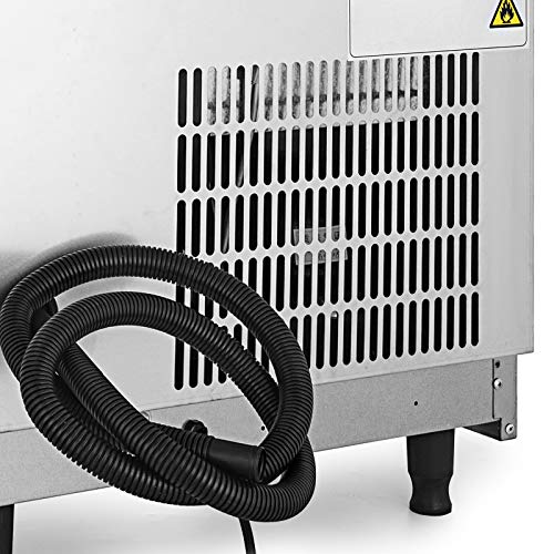 VEVOR 110V Commercial Ice Maker Machine 95LBS/24H ETL Approved Stainless Steel Ice Machine with 50LBS Bin, Auto Clean, Clear Cube, Air-Cooled, Include Water Filter and Drain Pump