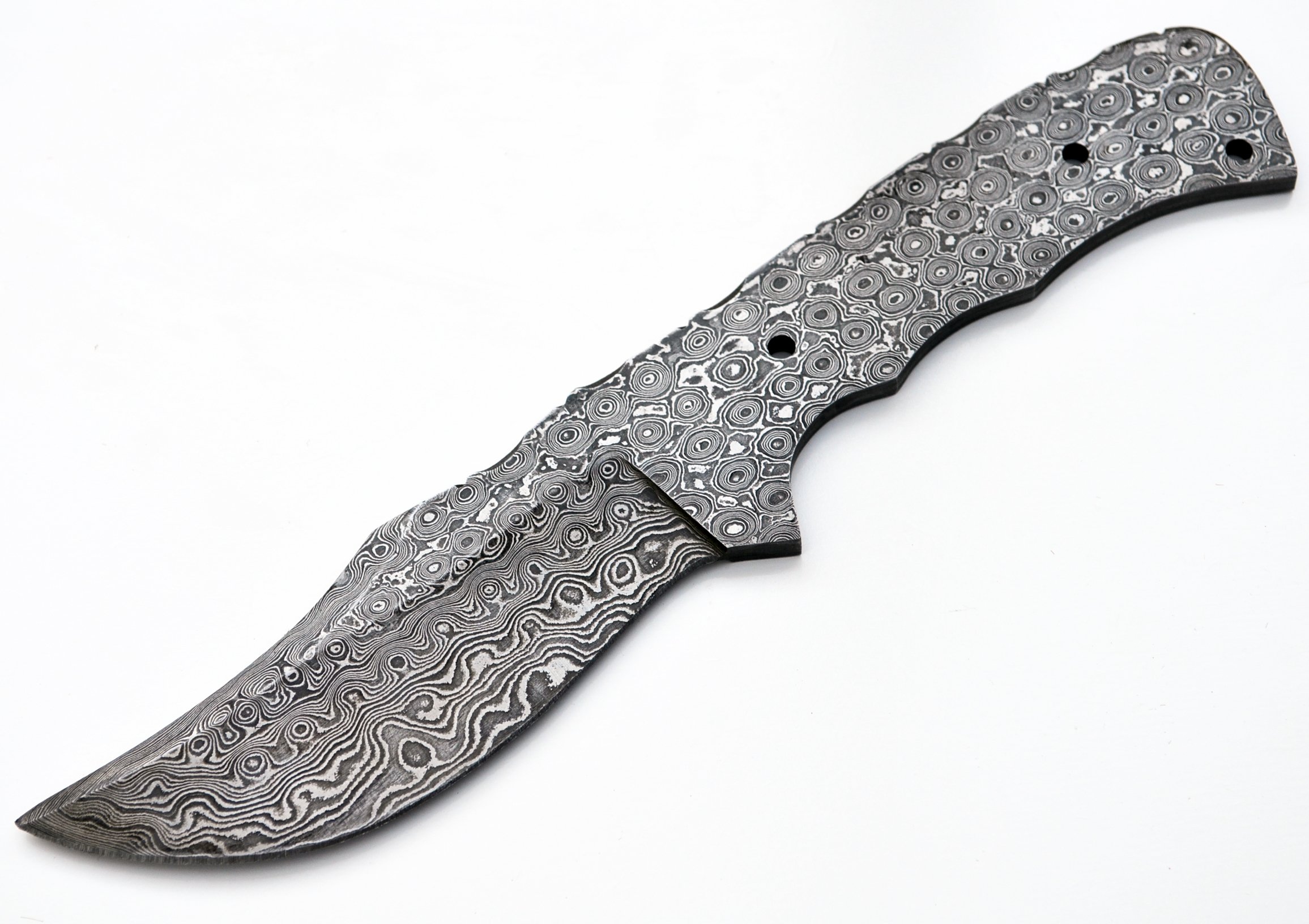 Whole Earth Supply Knife Making Damascus Large Bowie Blank Hunting Knives Steel 1095 Carbon Custom Blade