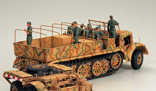 Tamiya 300035246-1:35 WWII special operations vehicle 9 Famo with low-bed trailer
