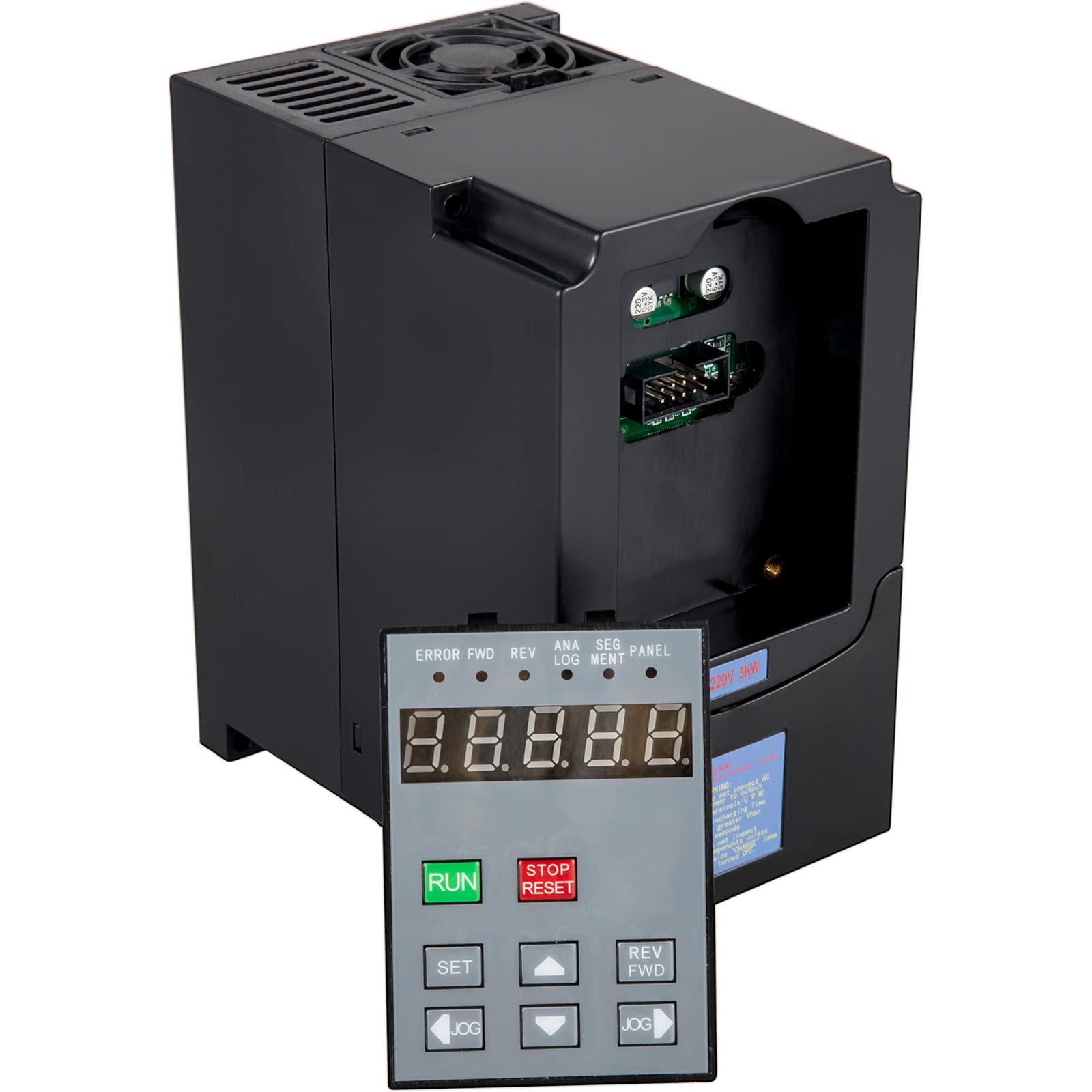 VEVOR VFD 7.5KW,Variable Frequency Drive 35A,CNC VFD Motor Drive Inverter Converter 220V,for Spindle Motor Speed Control (1or 3 Phase Input, 3 Phase Output)