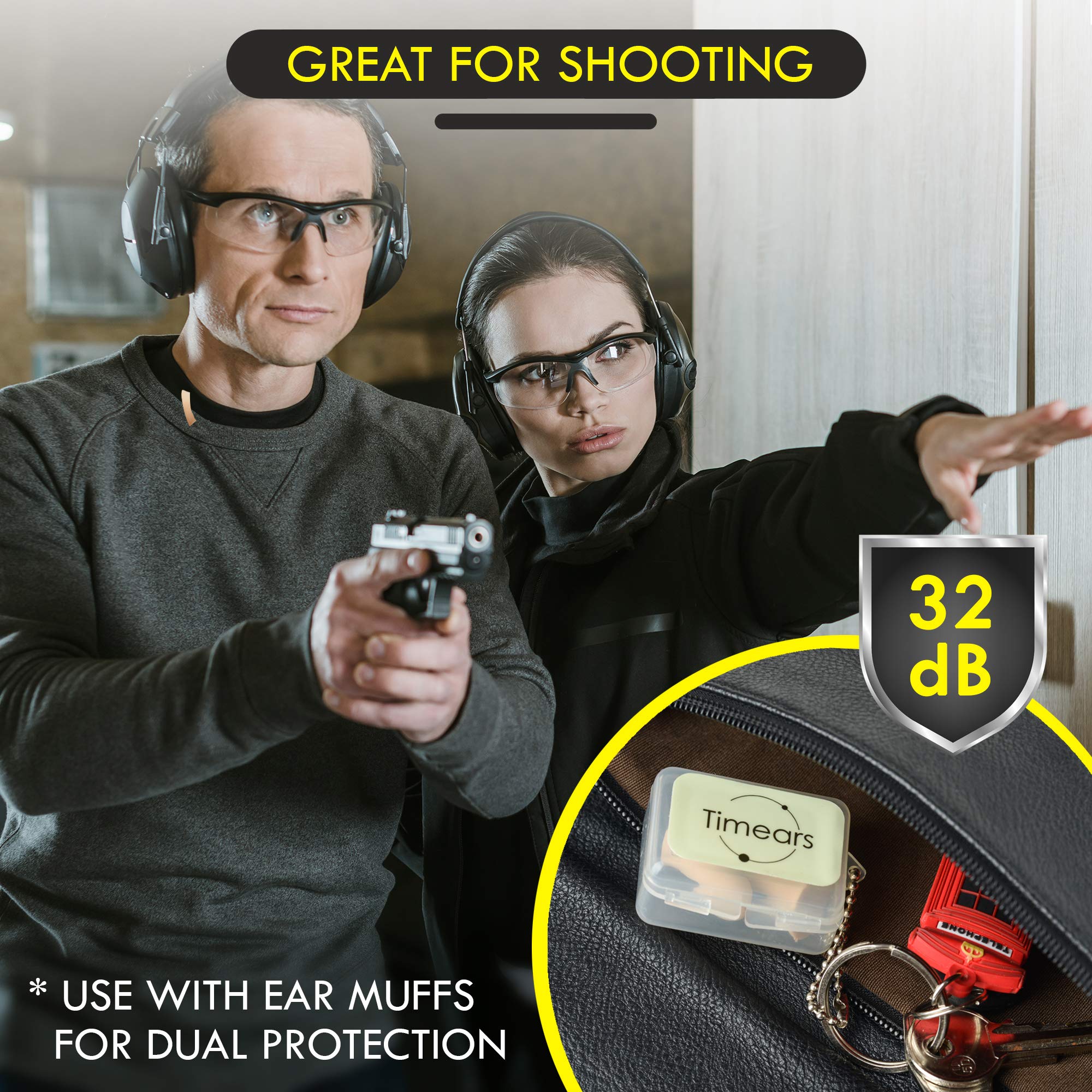 Ultra Soft Foam Earplugs 65 Pair - 32dB Highest NRR, Comfortable Low Pressure Foam Ear Plugs for Sleeping Noise Cancelling Snoring Travel Studying