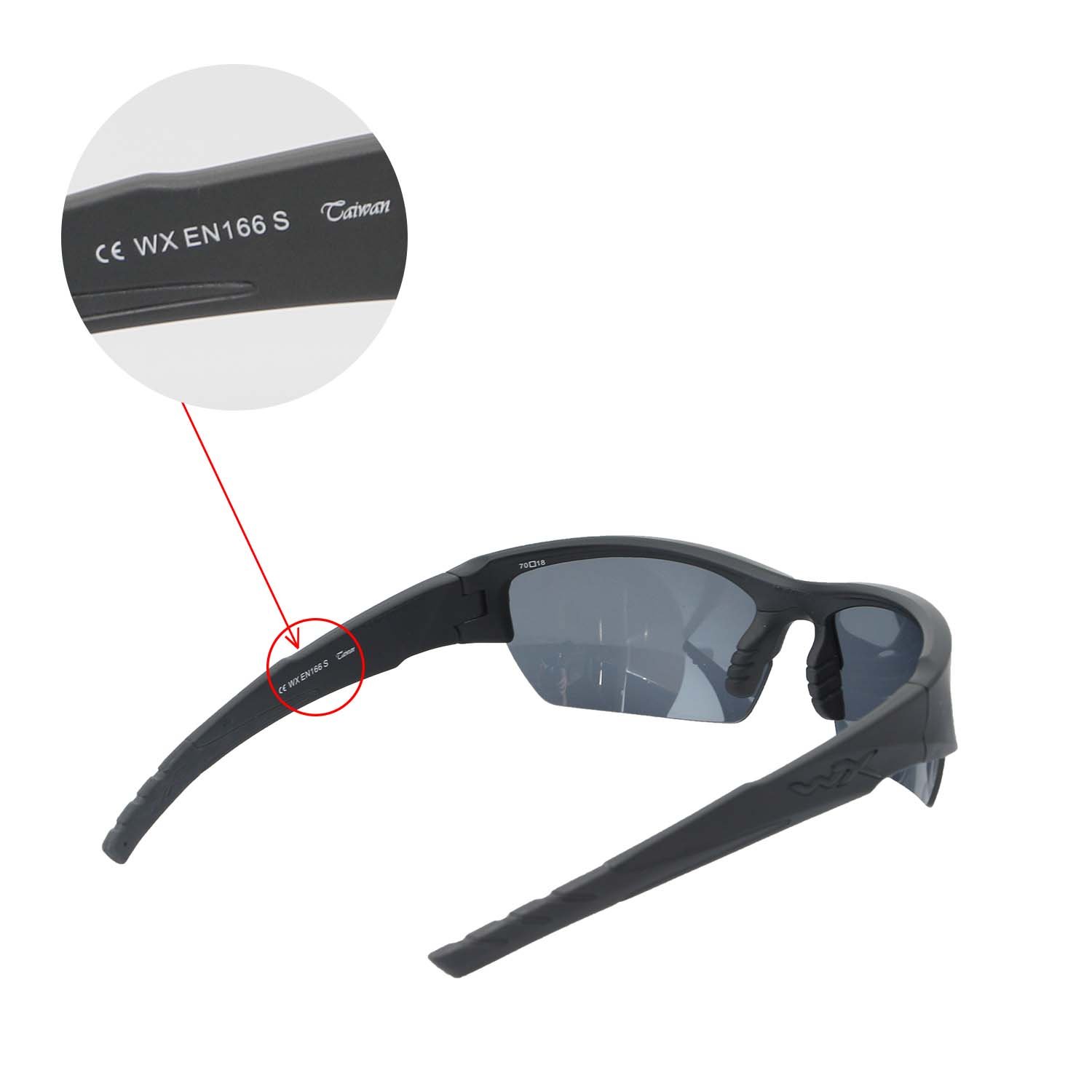 Walleva Black Polarized Replacement Lenses For Wiley X Valor Sunglasses