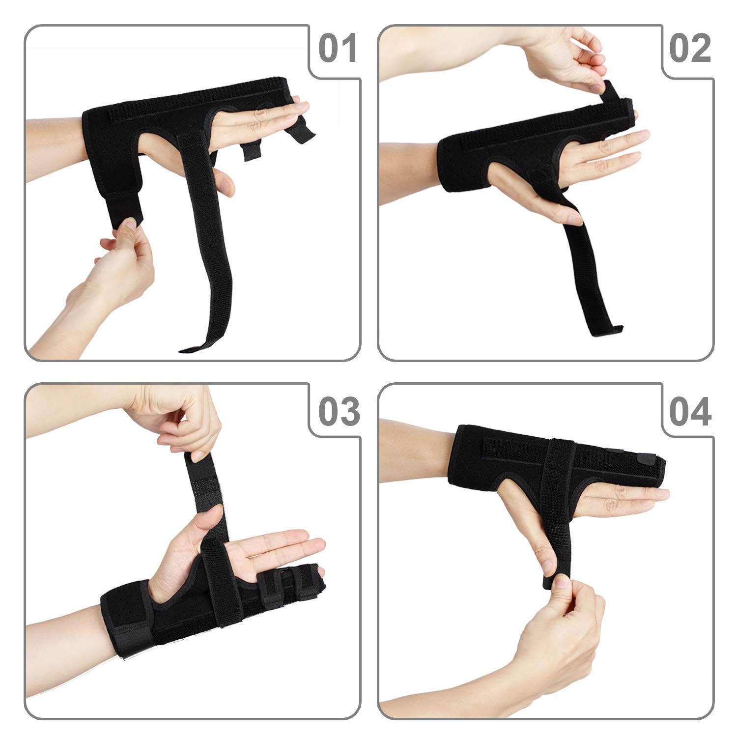 Ultrafun Two Finger Splint Medical Grade Boxer Finger Brace Support Immobilizer Cast for Broken Fingers, Injuries, Arthritis, Trigger Finger, Tendonitis and Pain Relief (Two Fingers-L/XL)
