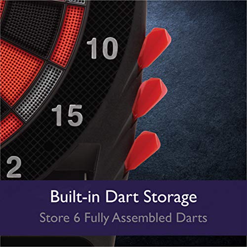 Viper by GLD Products 800 Regulation Size Electronic Dartboard, Featuring 57 Game options for up to 16 players, Enhanced Scoring Experience with Ultra-Thin Spider, and Top Quality Segments to Reduce Bounce Outs, Black