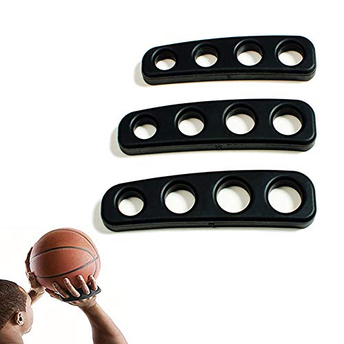 XCMY Silicone Basketball Shooting Trainer 3-Pack Suitable for Youth Adult Shooting Hand Correction Auxiliary Trainer (Black)