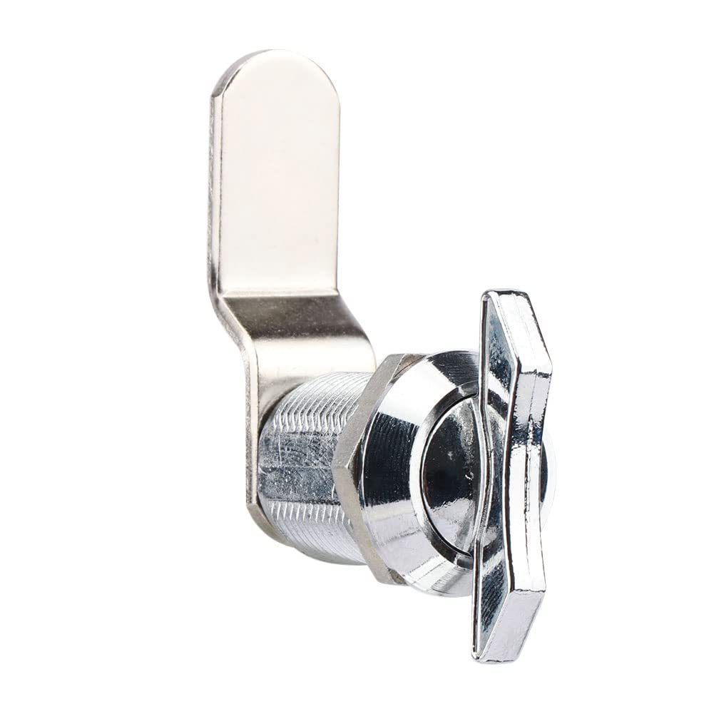 Thumb Operated Offset Cam Lock 2pcs Keyless Twis t Cabinet Mailbox Drawer Lock Latch Keyless Compartment Latch Replacement Lock Cylinder for RV(Size:L/0.75 x 0.78inch)