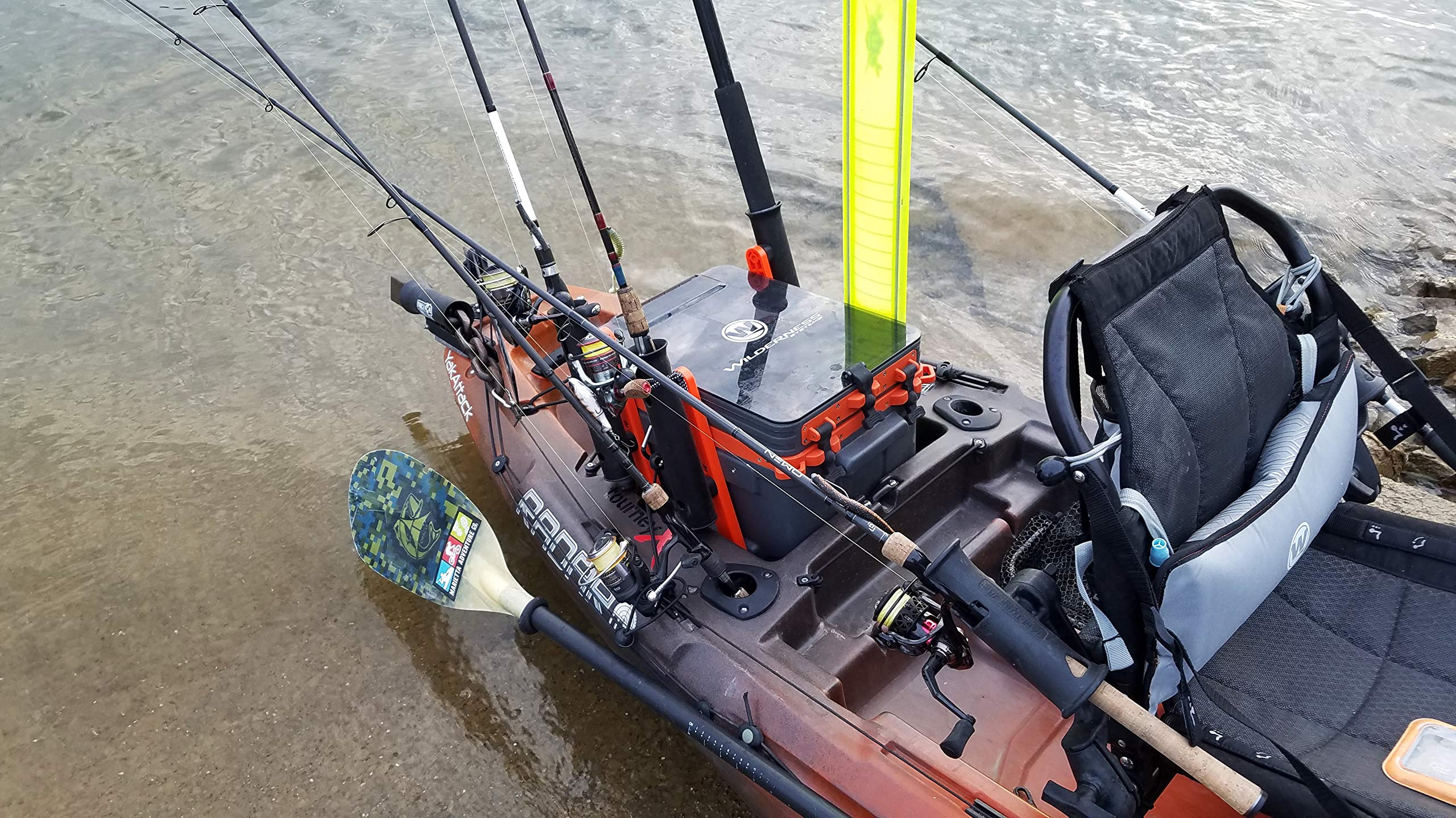 Wilderness Systems Kayak Crate - 4 Rod Holders - Kayak and Boat Tackle Storage - Fits Anglet Boats