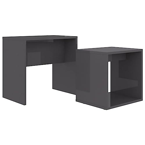 vidaXL Coffee Table Set Chipboard Side Tea Sofa Couch Indoor Multi Colors