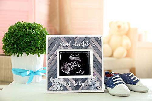 Ultrasound Photo Frame with 6 Front and Back Pregnancy Milestone Cards