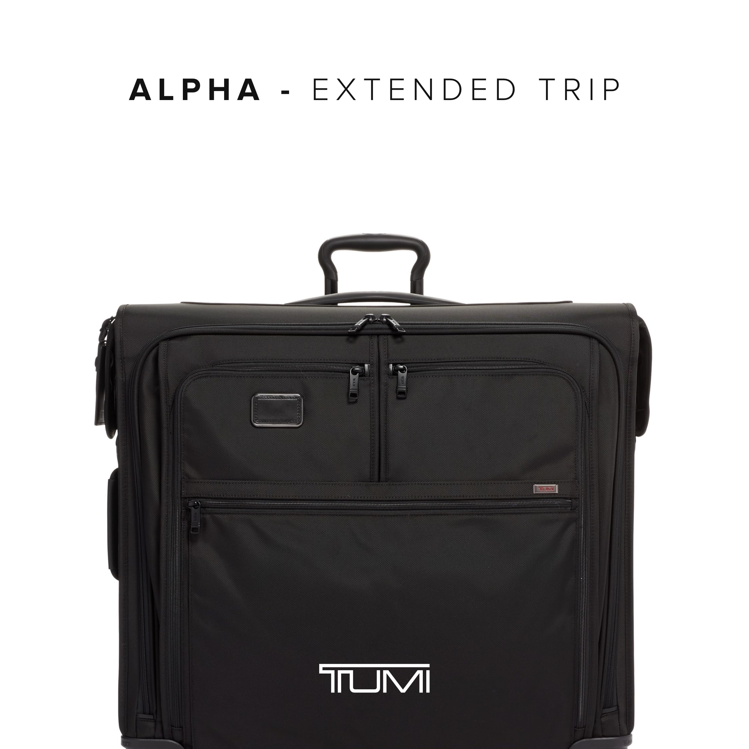 TUMI - Alpha Extended Trip 4-Wheeled Garment Bag with TSA Lock - Stores Suits, Coats, Dresses, and Shoes - Black
