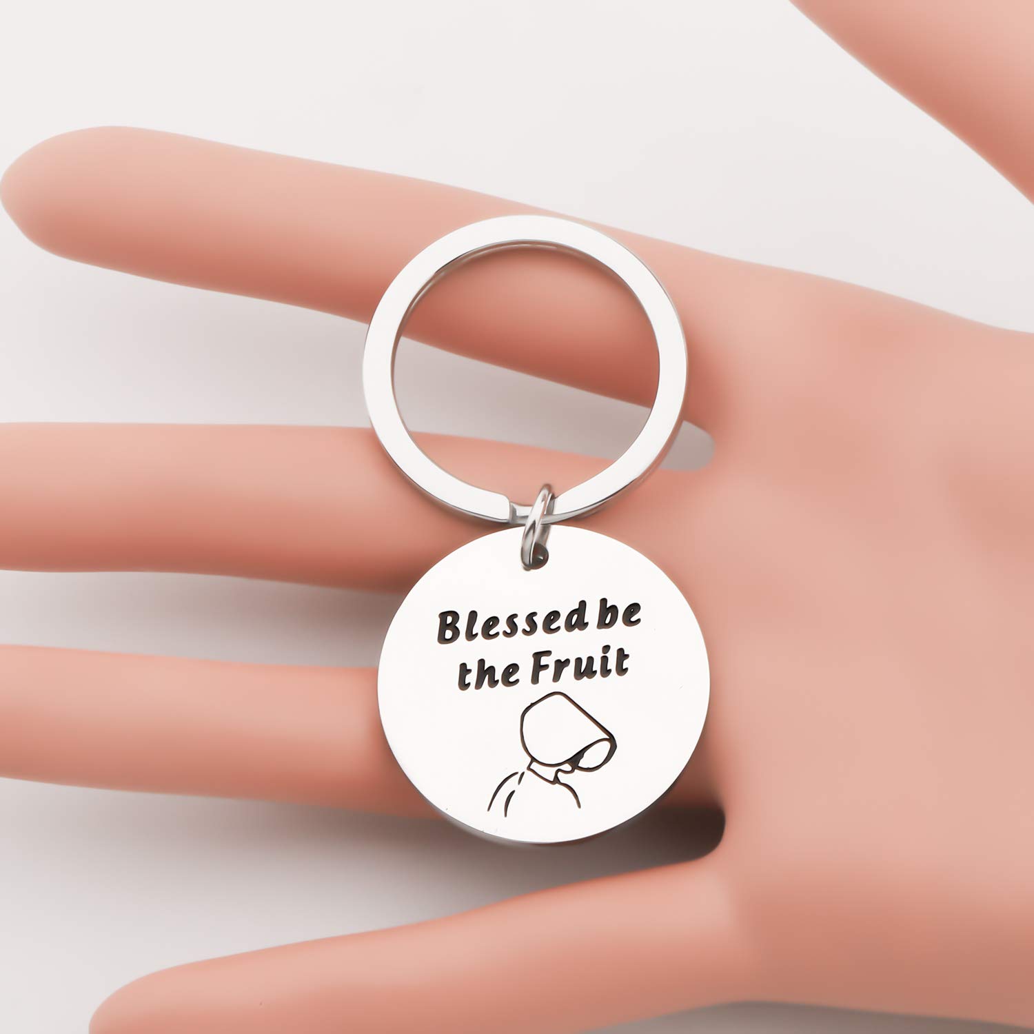 TIIMG Feminism Keychain Blessed Be The Fruit Quote Gift Feminist Jewelry Women Gift (Blessed be the Fruit)