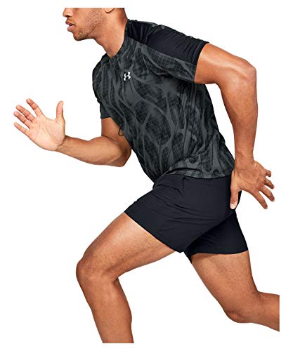 Under Armour Speed Stride Printed Running Short Sleeve, Pitch Gray (012)/Reflective, Large