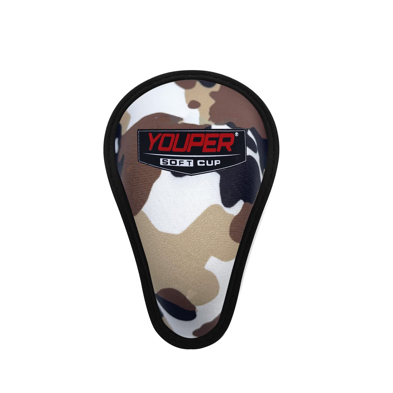 Youper Boys Athletic Supporter, Compression Shorts w/Soft Protective Athletic Cup, Youth Sizes (Black Red, X-Small)