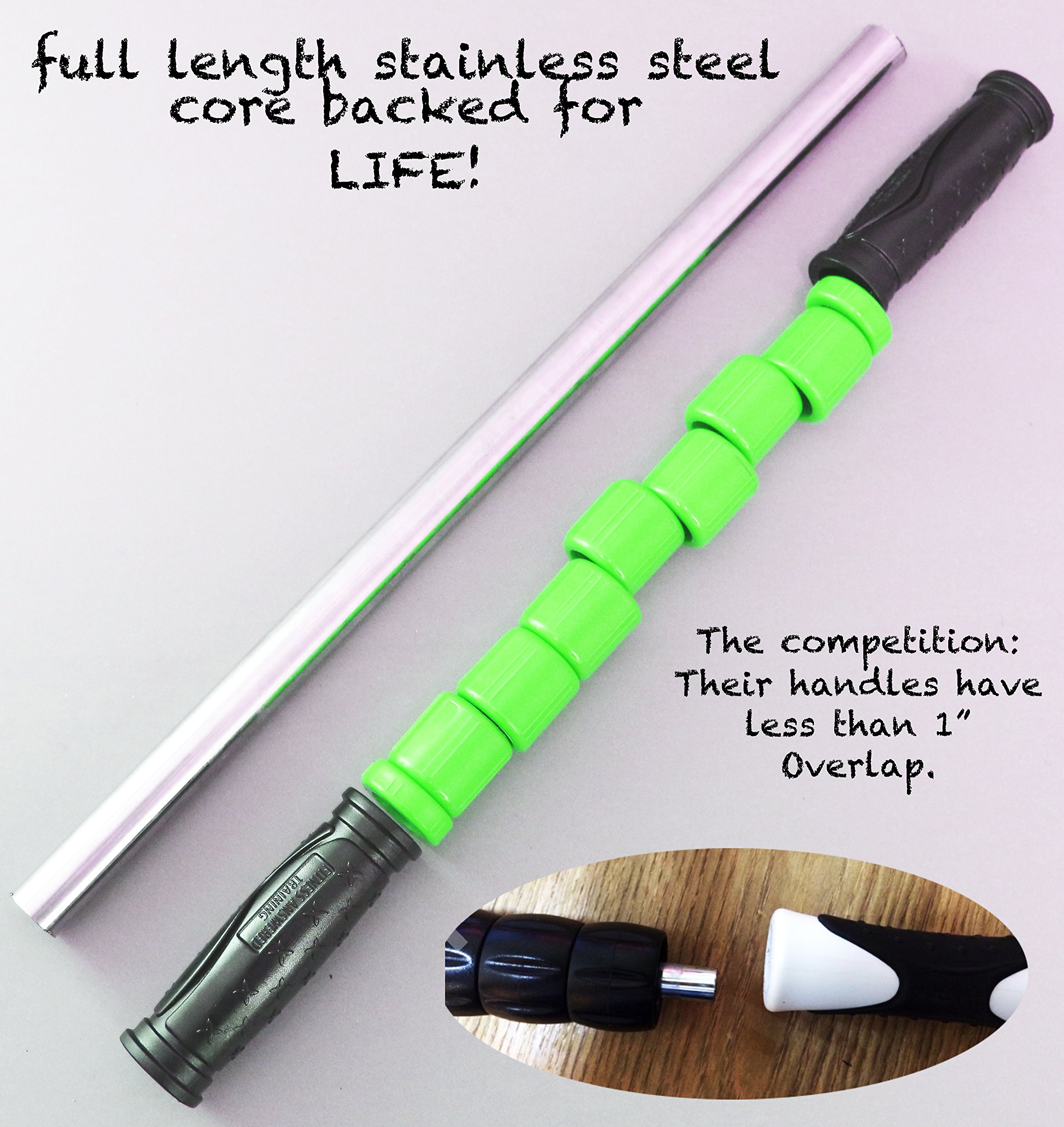 The Stick Massage Roller Original | Muscle Roller Massage Stick for Legs | Exercise Roller Massage Tools for Sports Athletes and Runners 17.75" - Original Green