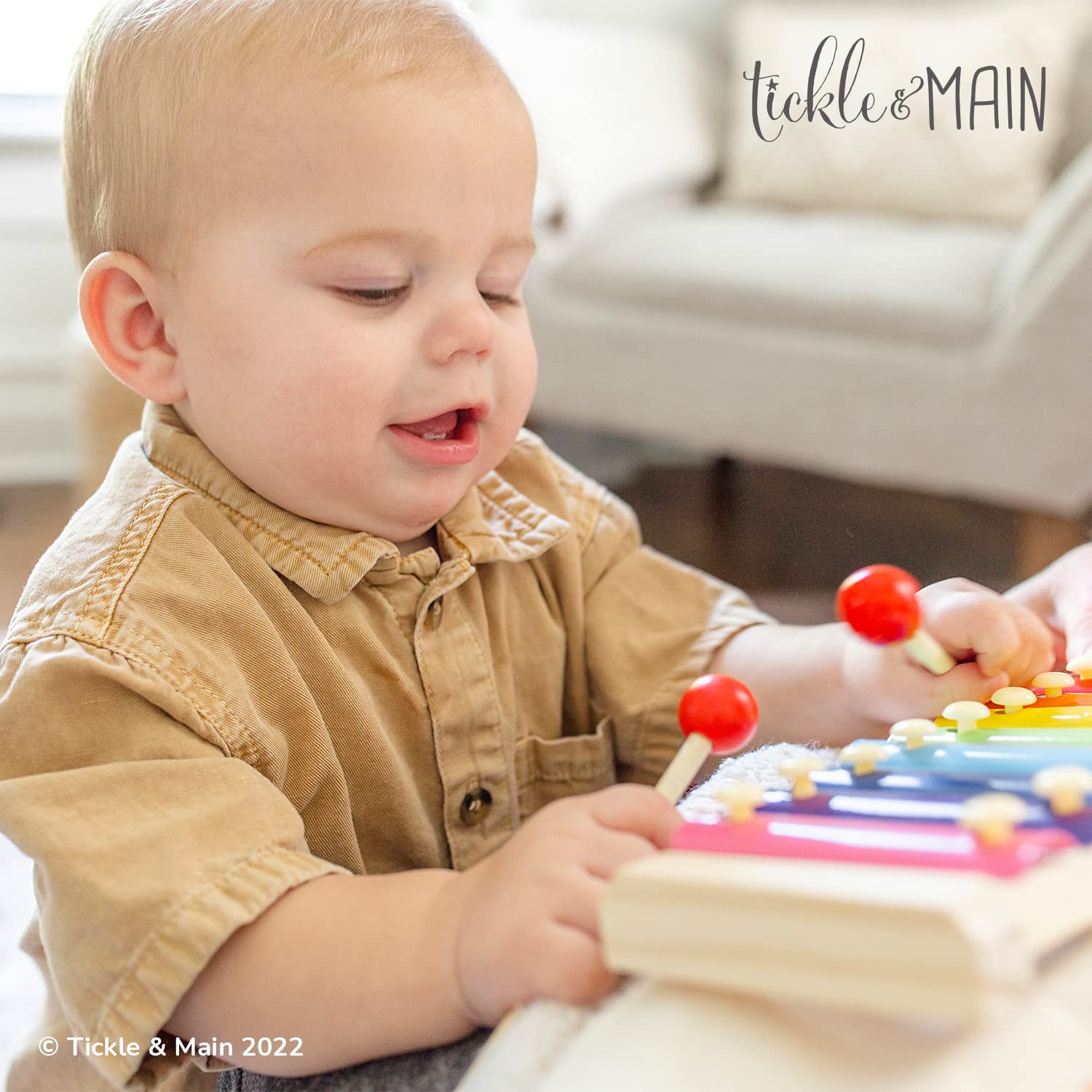 Tickle & Main My Beary First Band Musical Instruments Gift Set, Includes Storybook and Wooden Percussion Toys for Toddler Girls and Boys