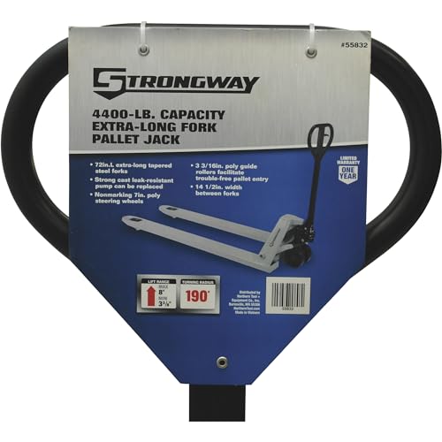 Strongway Pallet Jack with Extra-Long Fork - 4400-Lb. Capacity