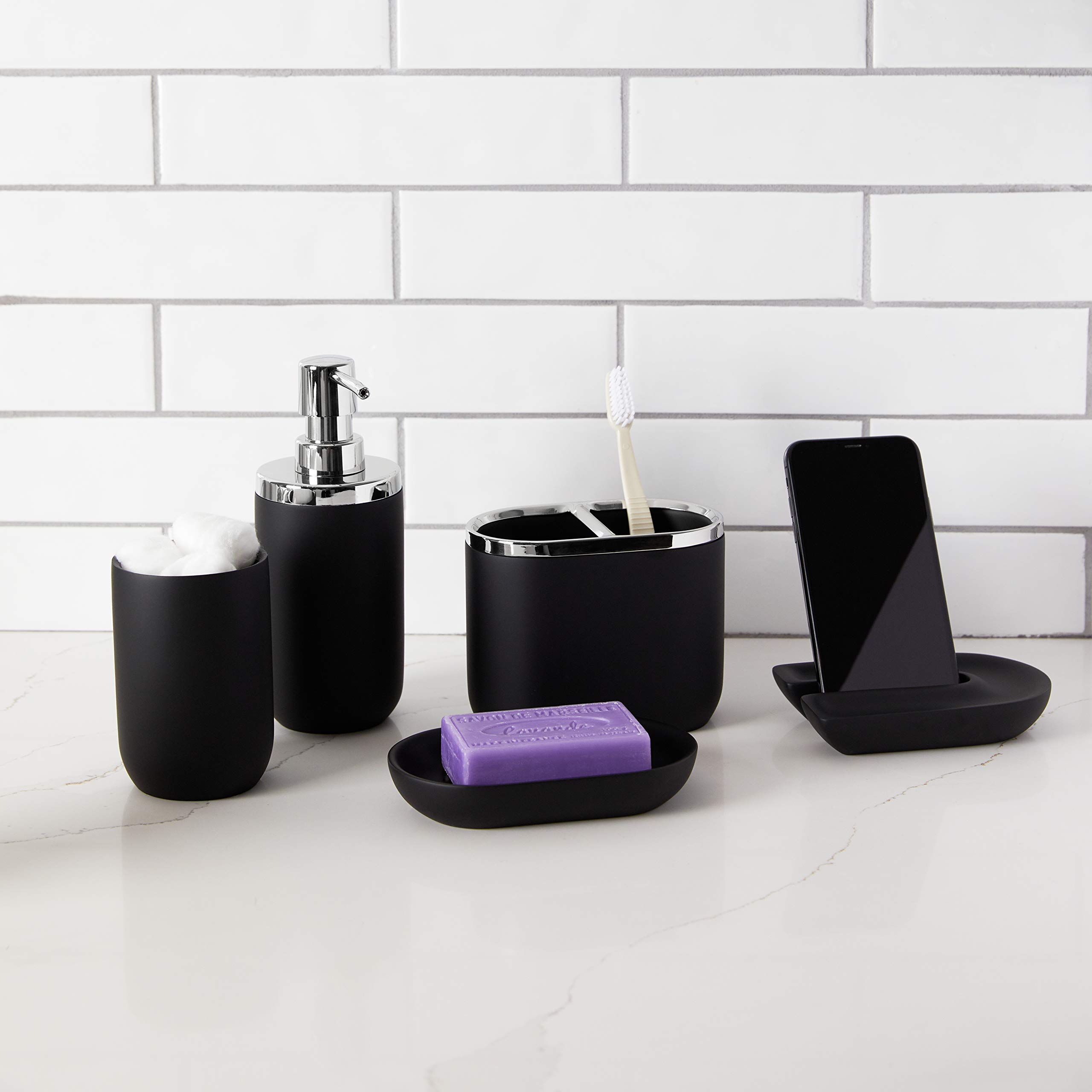 Umbra Junip Modern Resin Phone Holder Black 3.44 x 0.94 x 4.75