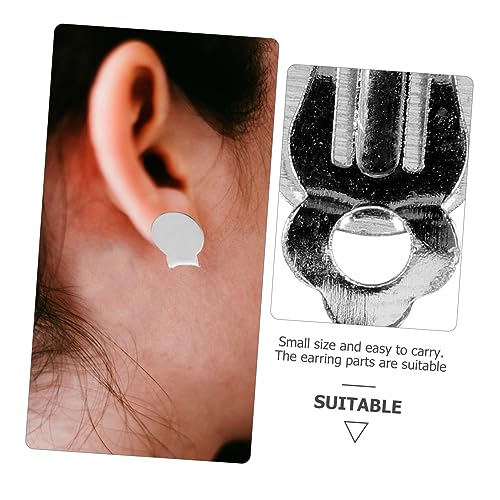 VILLCASE 100 Sets Decor Ear Rings Earring Accessory Earring Making Parts Earring Base Safe Ear Clips Clip On Earring Backs Earring Findings Earring Making Supplies Chic Jewelry Copper