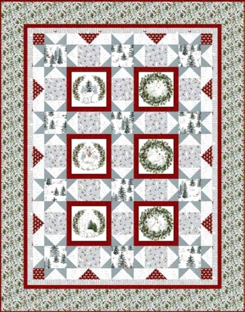 Studio E Fabrics Winter White Winter Berries Multi, Fabric by The Yard