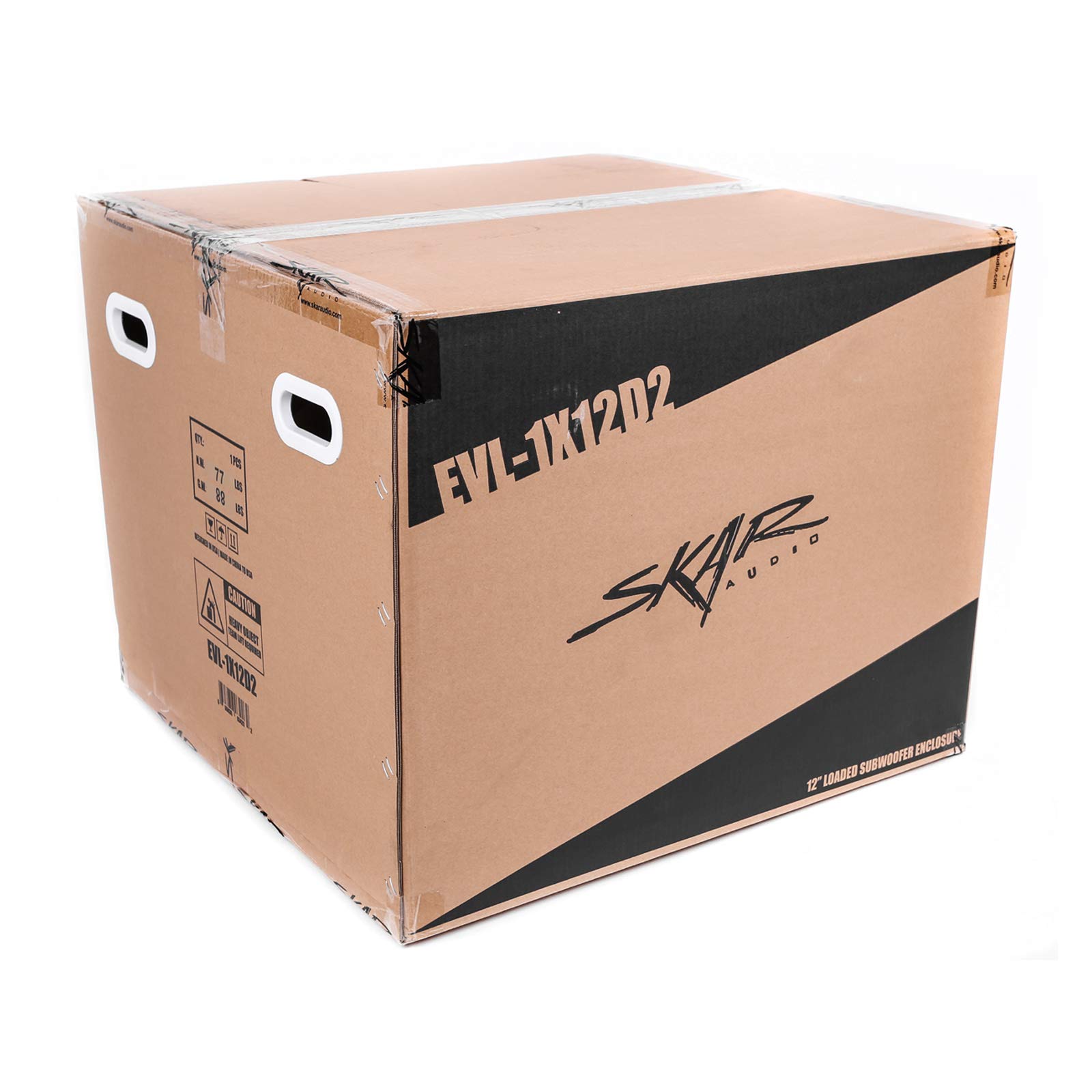 Skar Audio Single 12" 2500W Loaded EVL Series Vented Subwoofer Enclosure | EVL-1X12D2