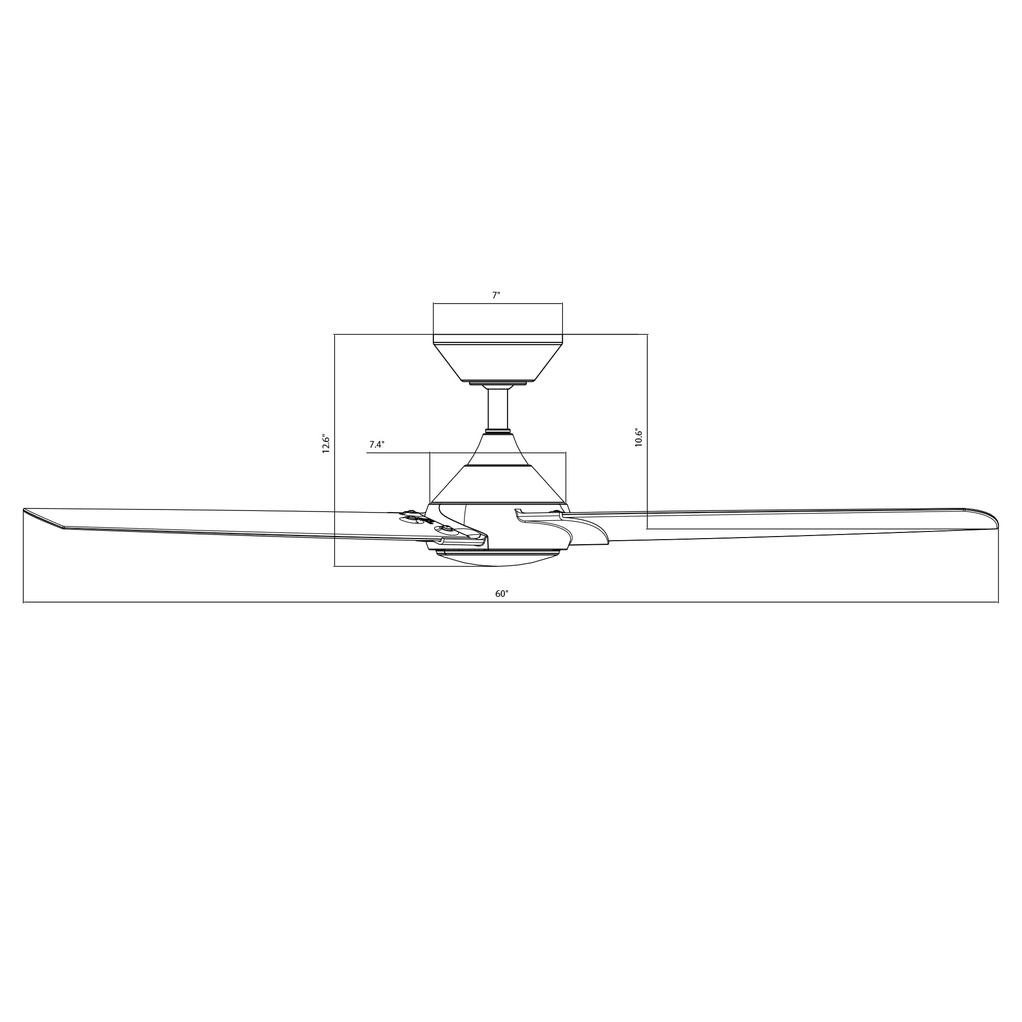 Zelda Indoor and Outdoor 3-Blade Smart Ceiling Fan 60in Soft Brass Matte Black with 3000K LED Light Kit and Remote Control works with Alexa and iOS or Android App