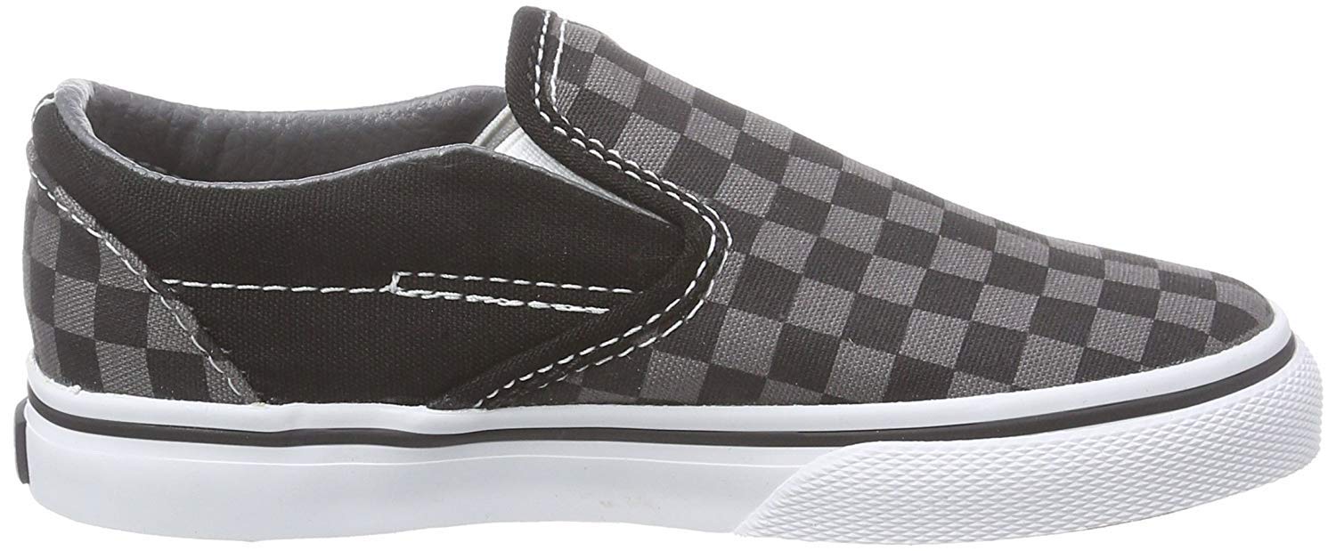 Vans Unisex-Child Classic Slip-On Core-K, Check Black/Pewter, 5 M US Toddler