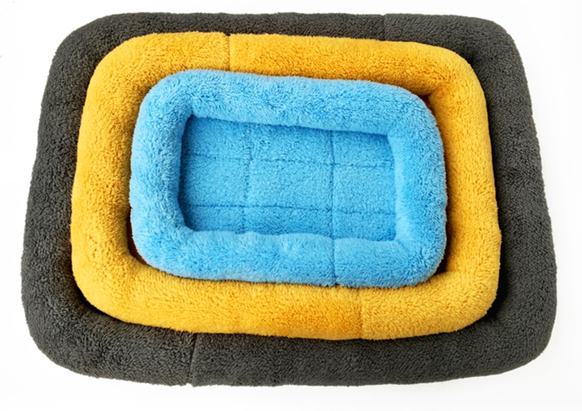 XIAOYU Winter Warm Comfortable Pet Dog Cat Sleeping Bed Mat for Pet House/Kennels/Cage/Crate Bed, Yellow, M