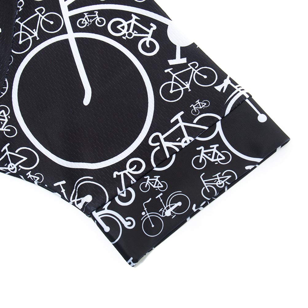 Uriah Men's Cycling Jersey Short Sleeve Reflective with Rear Zippered Bag Skull Bike Size XL