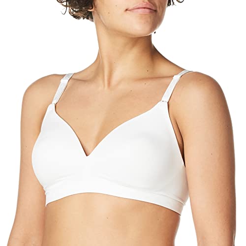 Warner's Women's Blissful Benefits Super Soft Wireless Lightly Lined Comfort Bra RM1691W, White, 40C