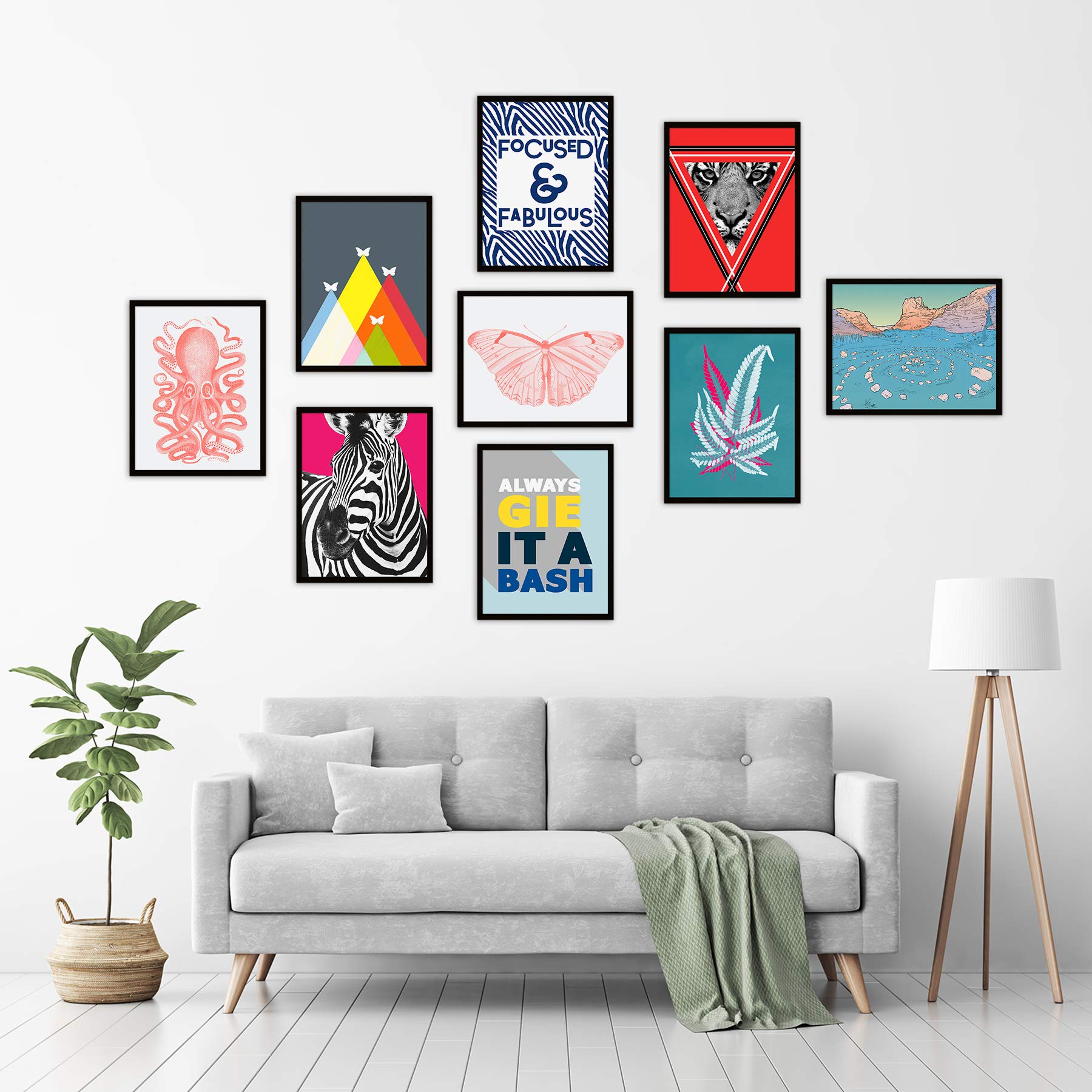 Wee Blue Coo Painting Drawing Taoist Philosophy Yin Yang Black White Affiche Unframed Wall Art Print Poster Home Decor Premium