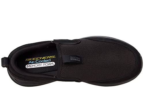 Skechers Men's Go Walk Outdoor-Athletic Slip-On Trail Hiking Shoes with Air Cooled Memory Foam, Black, 11.5