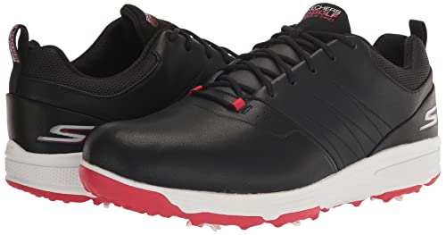 Skechers Men's Go Torque Pro Waterproof Golf Shoe Sneaker, Black/Red, 9 Wide