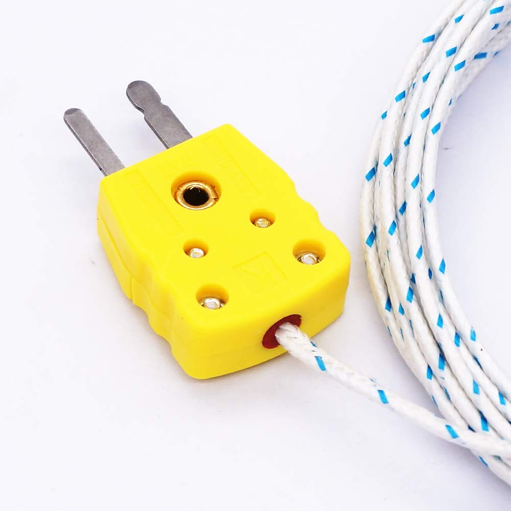 Twidec/5Pcs High Quality K-Type Mini-Connector Probe Thermocouple Temperature Sensor 3M Line Length Temperature Range: -50~400 °C(-58~752℉)
