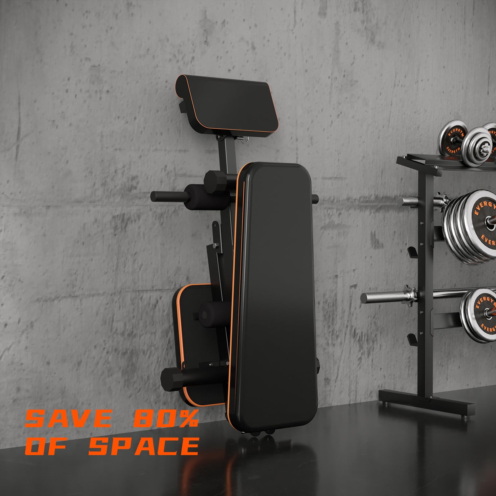 Weight Bench for Home Gym, Adjustable and Foldable Weight bench, Multi-purpose Workout Bench, Bench Press Sit up Incline Flat Decline all in 1, Stable Gym Bench for Full Body Exercise