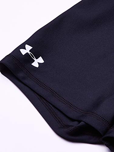 Under Armour 4" Volleyball Short, Black (001)/White, Youth Medium