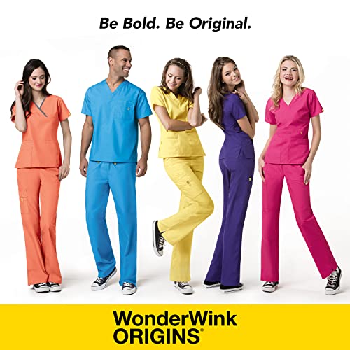 WonderWink Womens Origins Bravo V-Neck Top, Pewter, 5X-Large