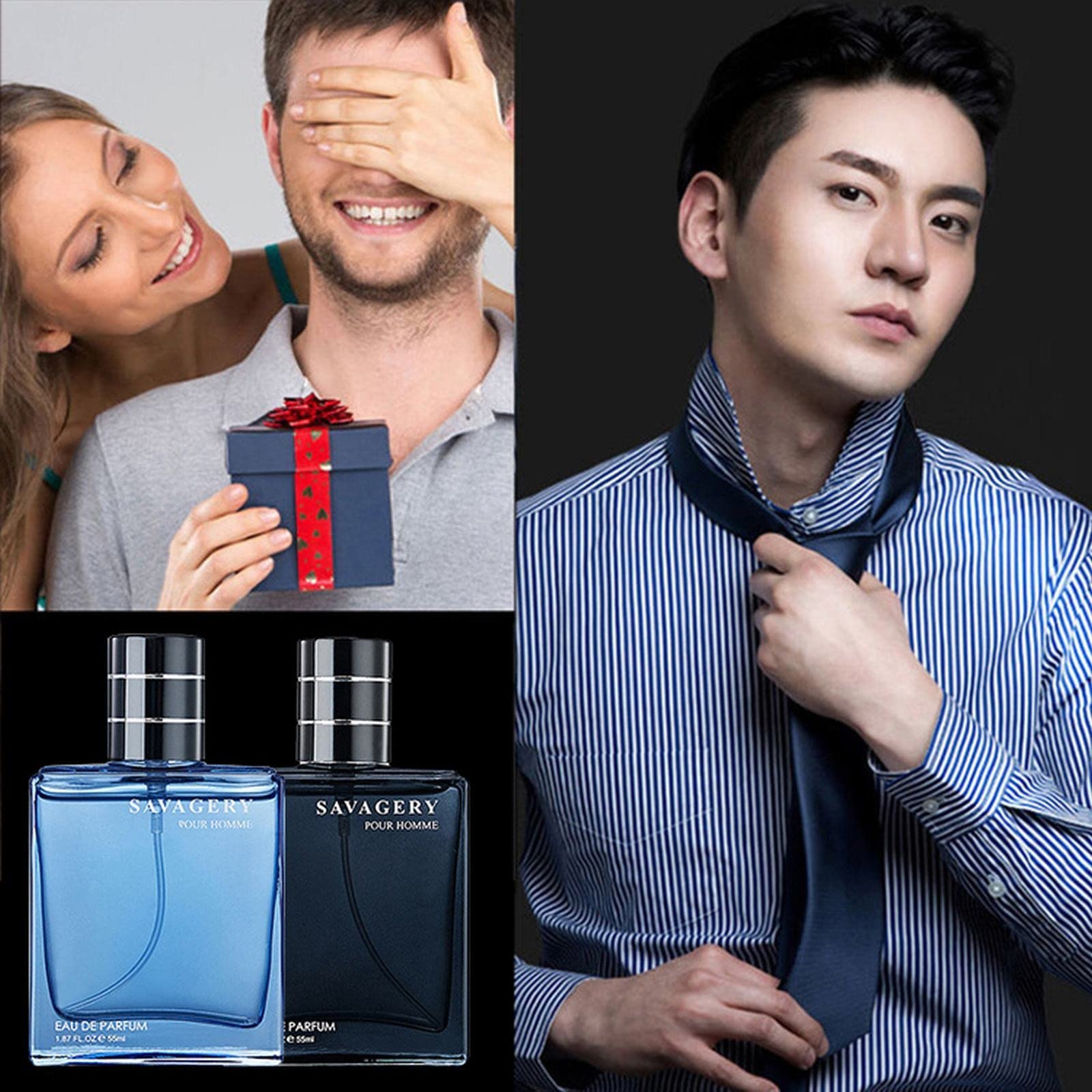 Talkyo Men's Ocean Perfume Is Natural Fresh And Durable Classic Men's Perfume Lasting Fragrance Lasting Charm 55ml Water Glass Bottle