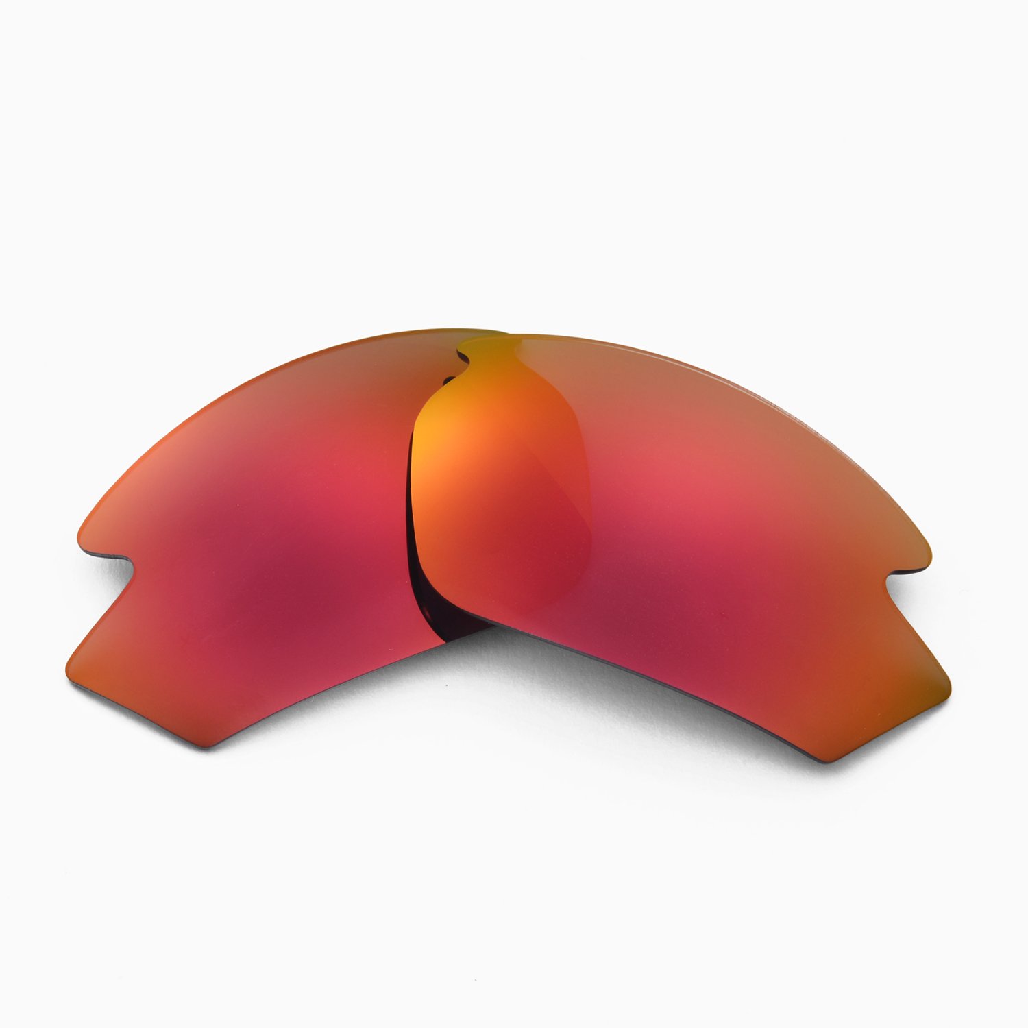 Walleva Two Pairs Polarized Replacement Lenses For Rudy Project Rydon Sunglasses - Fire Red + Ice Blue