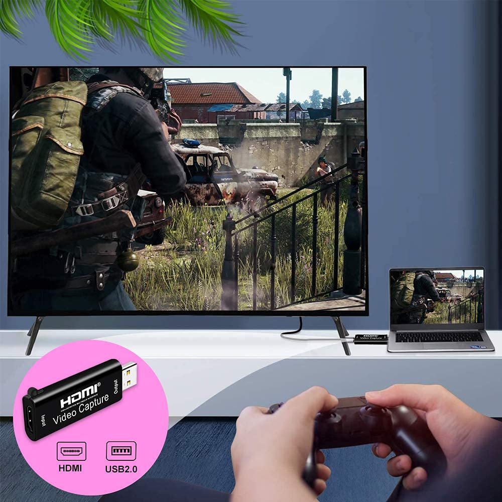 Video Capture Card,HDMI to USB 2.0 1080P High Definition 30 Fps, Plug and Play, for Streaming, Gaming and Online Meetings