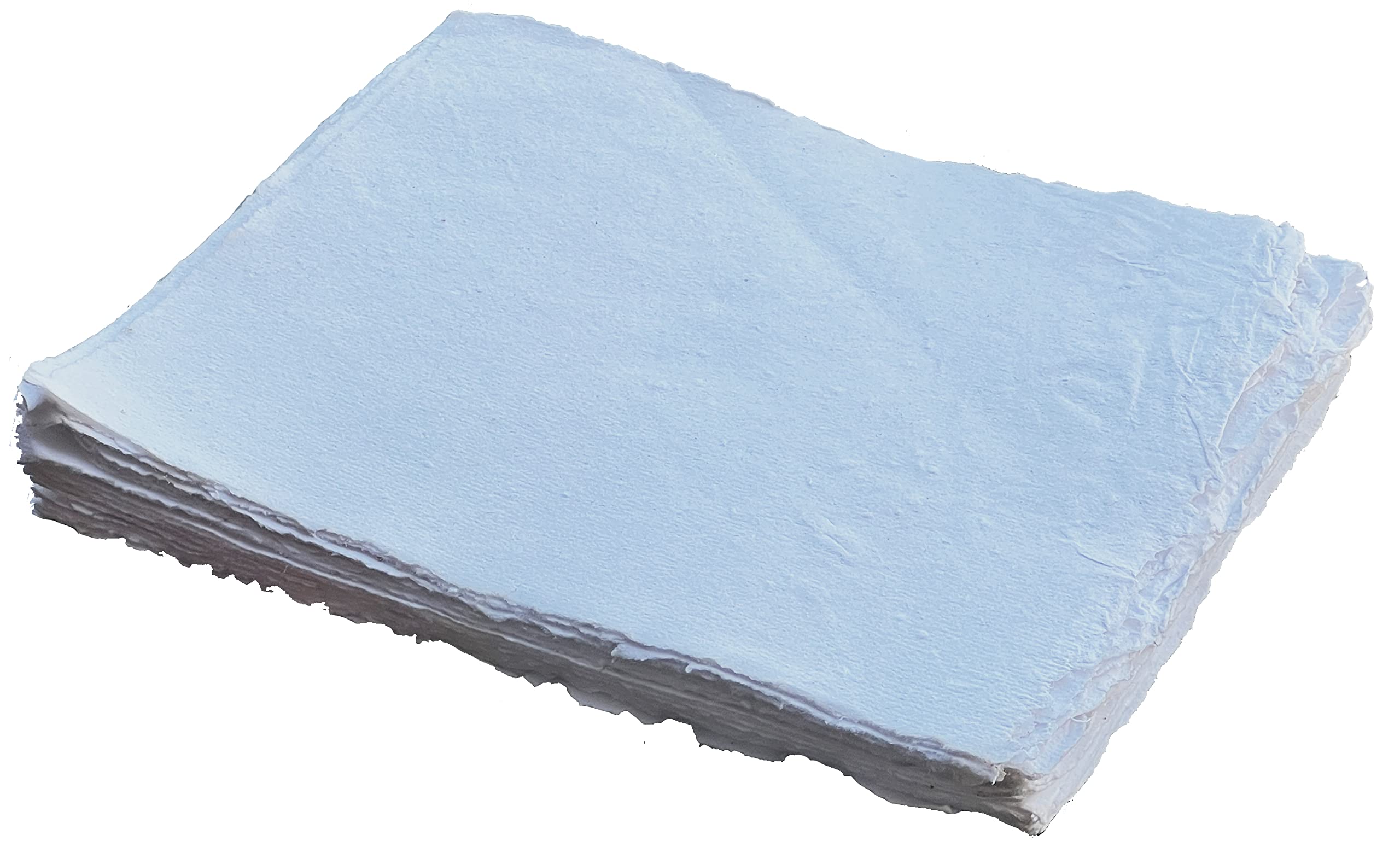 Watercolor Paper - Art Paper - Mixed Media Paper - Water Color Paper - Vintage Paper - 150 GSM Water Color Paper for Artists - Handmade Cotton deckled Edge Paper (A4 (11.7' X 8.3'), Off White)