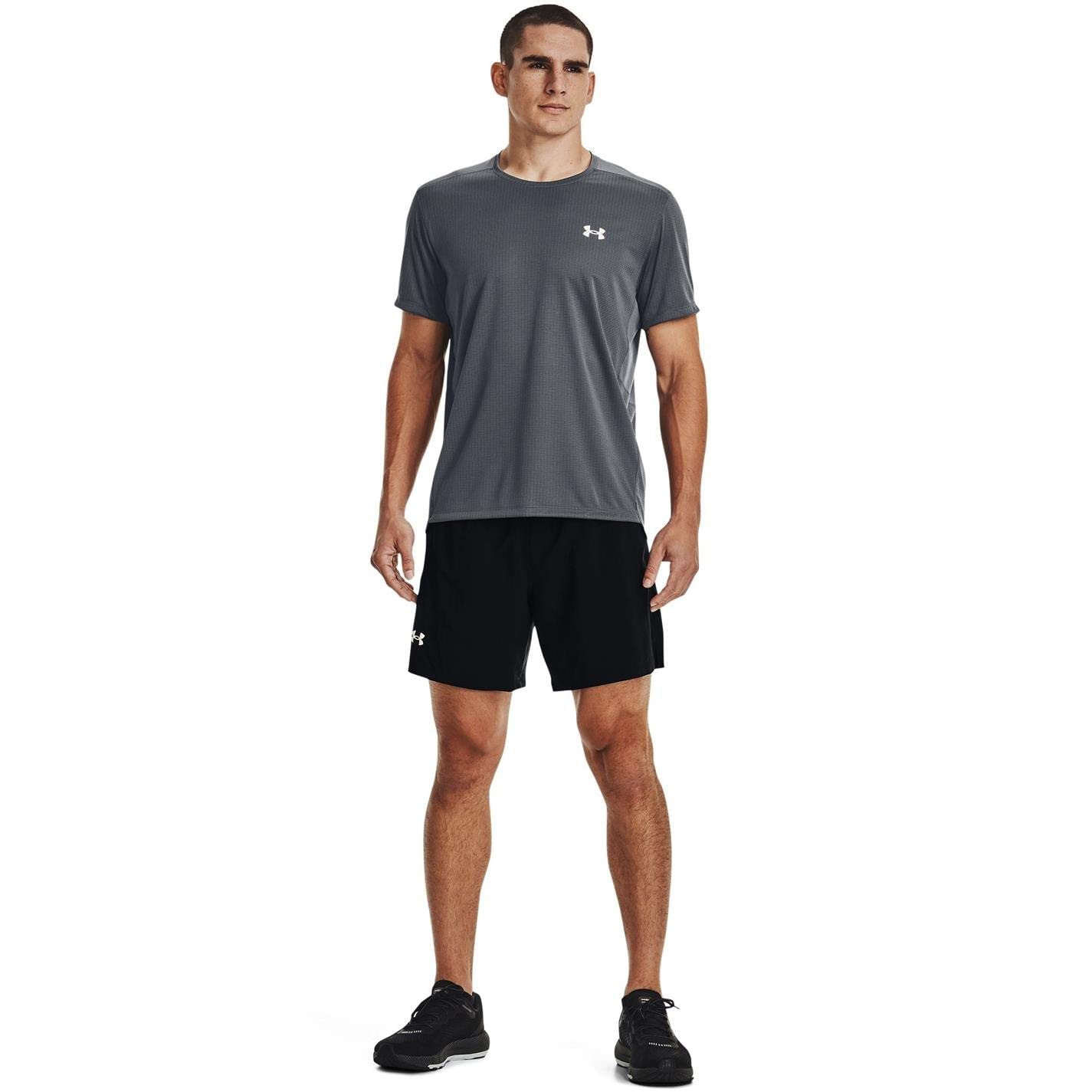 Under Armour Men's Speed Stride Short-Sleeve T-Shirt , Pitch Gray (012)/Reflective , Medium