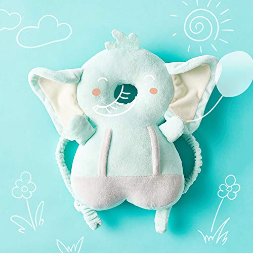 XIZHI Baby Toddlers Head Protective Baby Safety Mat Protection Head Protection Pillow Elastic Comfortable Shoulder Back Learn Walking Protective Cushion (Blue)